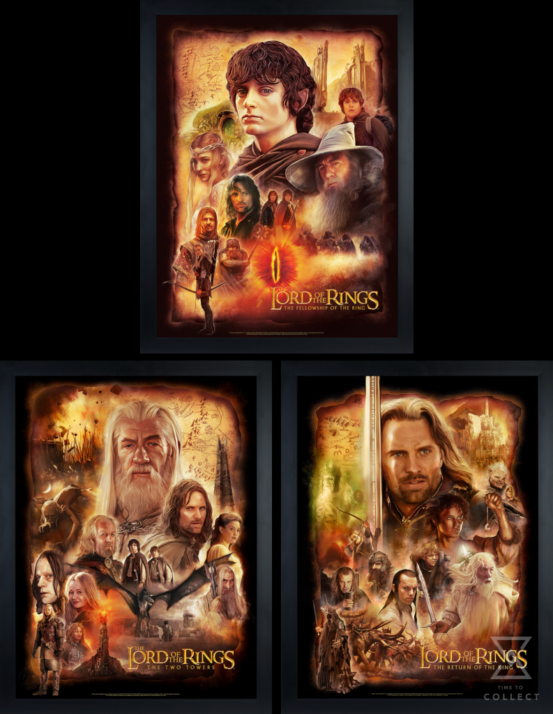 The Lord of the Rings Trilogy Framed Print Set by Rich Davies (The Lord ...
