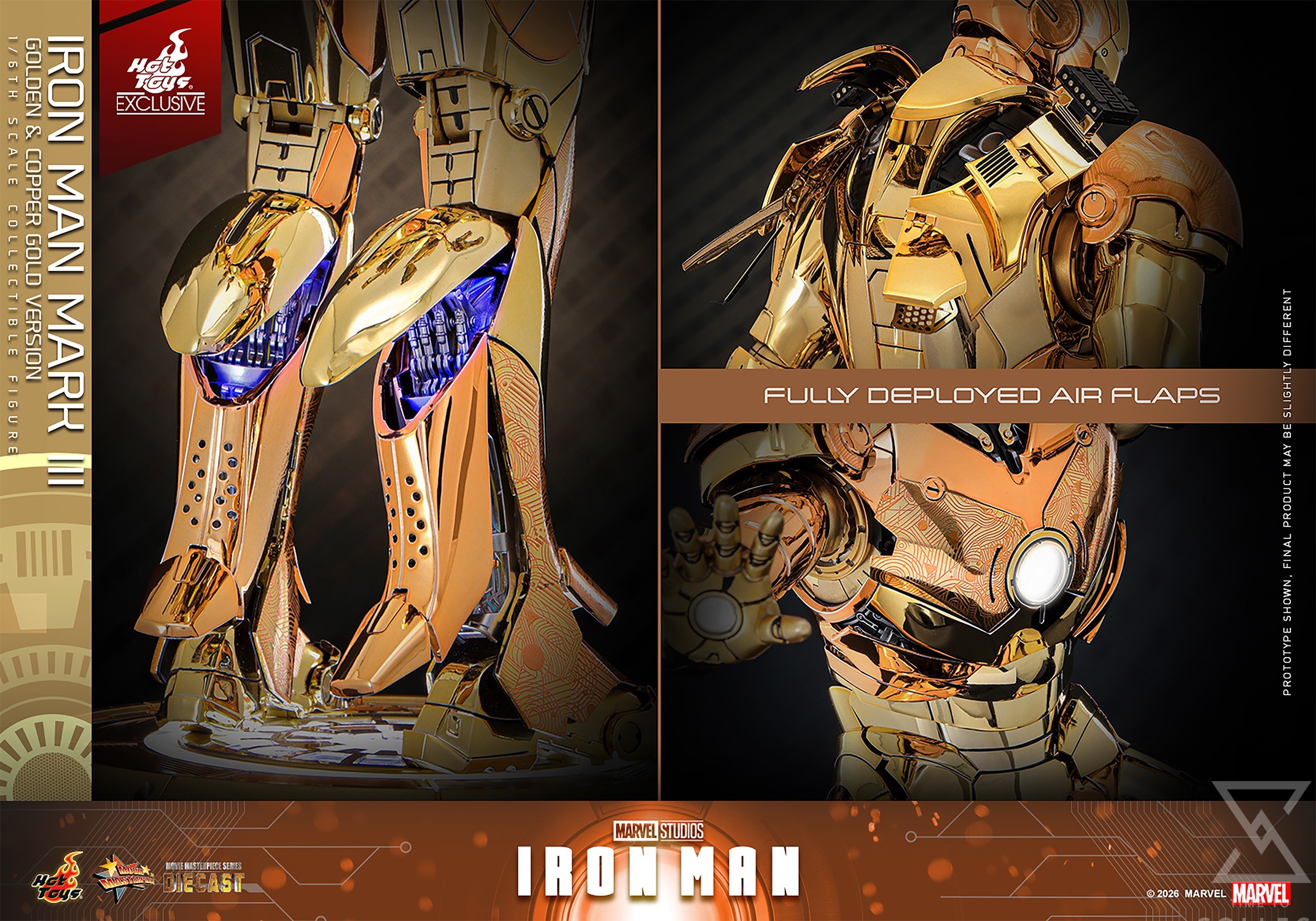 MMS 848 – Iron Man Mark III – Golden & Copper Gold Version (Marvel ...