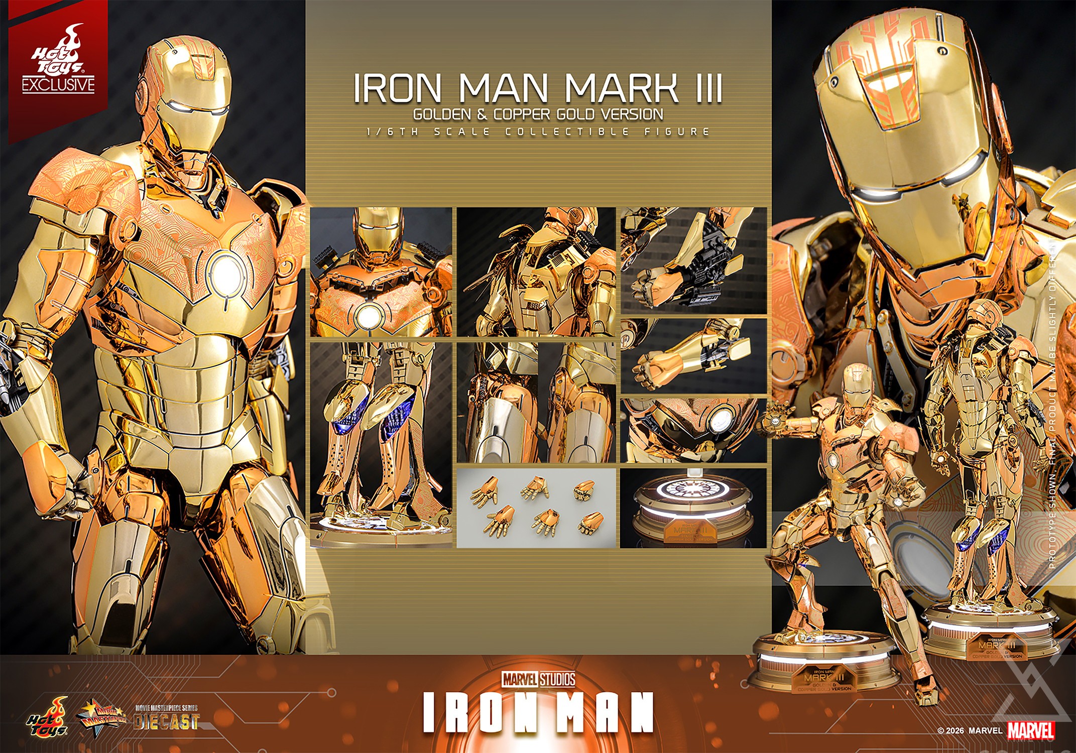 MMS 848 – Iron Man Mark III – Golden & Copper Gold Version (Marvel ...